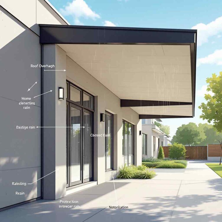 How does a roof overhang protect a building from the elements - Come ...