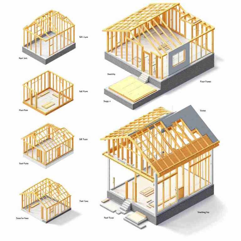 What are the main steps involved in house framing - Come Away Home