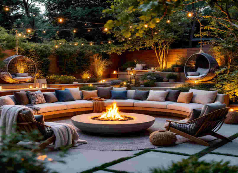 15 Cozy Fire Pit Seating Ideas to Enhance Your Home’s Backyard Comfort ...